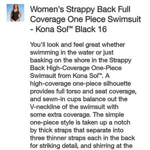Kona Sol | Swim | Kona Sol Womens Strappy Back Full Coverage Onepiece ...